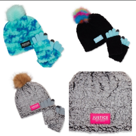 Justice | Matching Sets | Justice Winter Set With Faux Fur Hat Glove ...